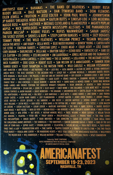2023 AMERICANAFEST Line-Up Poster – Americana Music Association