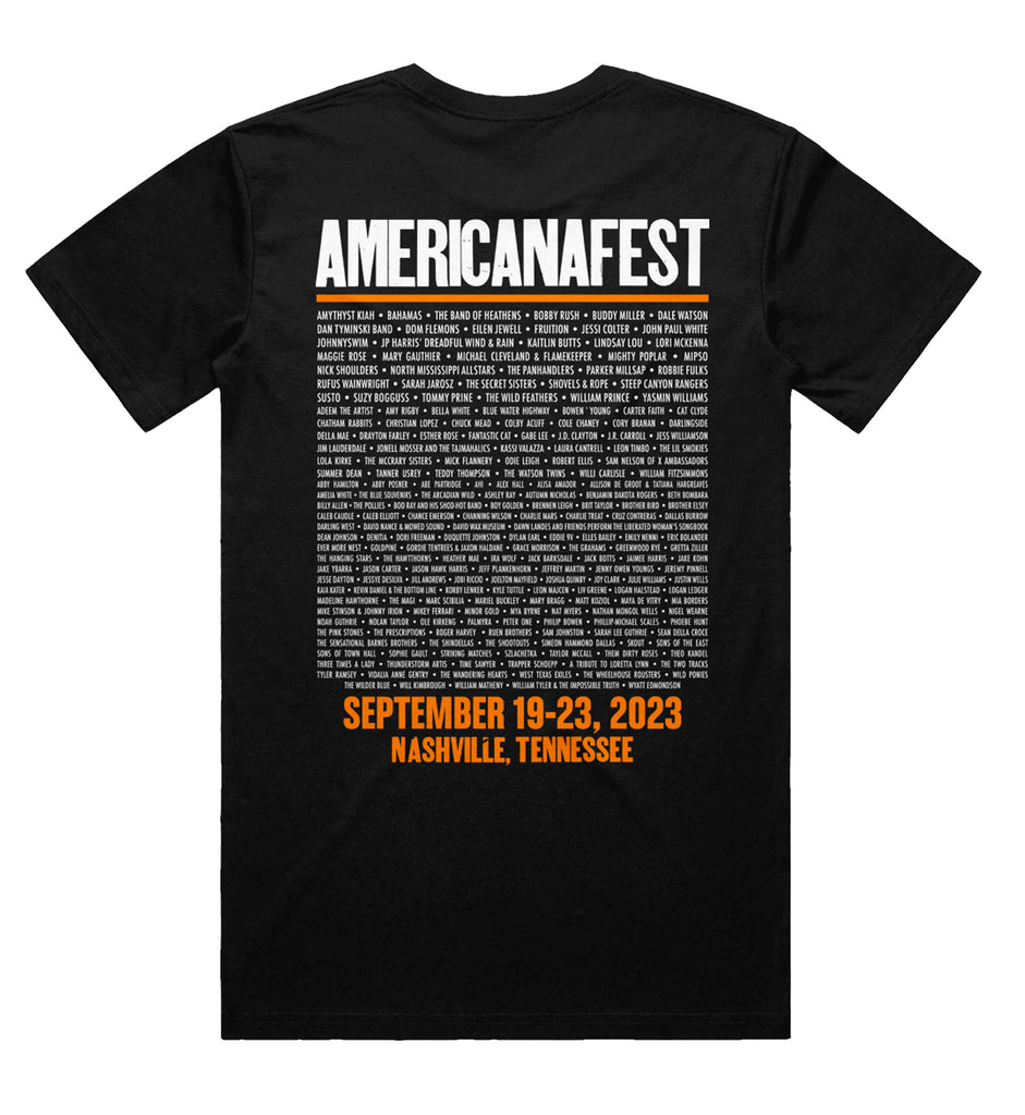 2023 AMERICANAFEST Line-Up T-Shirt – Americana Music Association