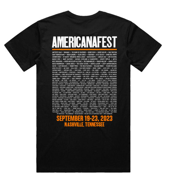 2023 AMERICANAFEST Line-Up T-Shirt – Americana Music Association